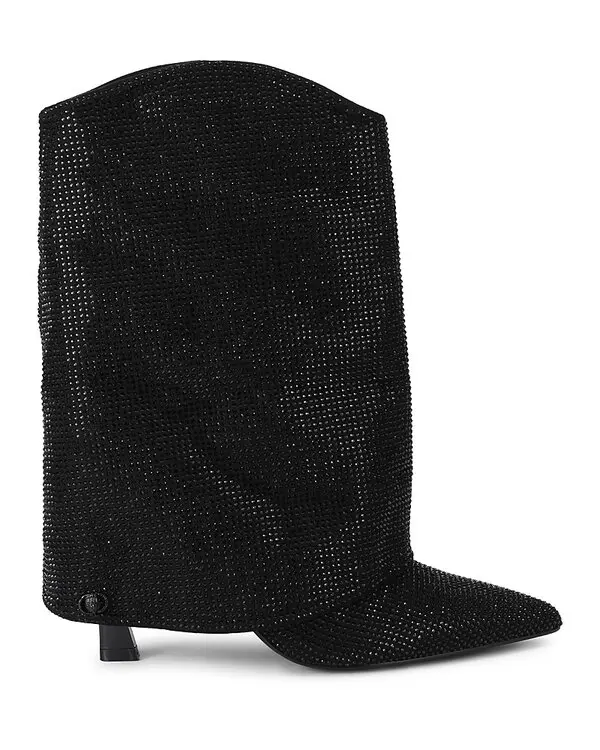 Kurt Geiger Annabel Embellished Gaiter Boots - Black