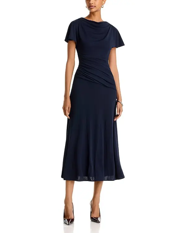 Cinq À Sept Avielle Draped Midi Dress