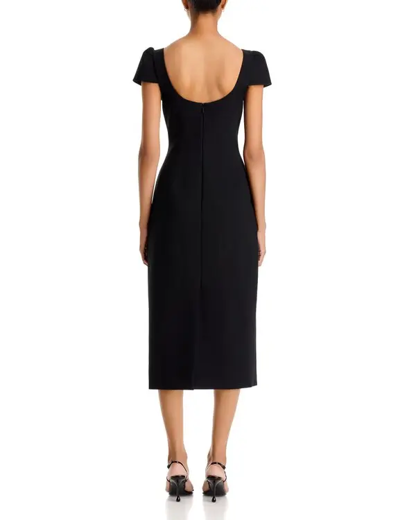 Cinq À Sept Ilana Embellished Square Neck Column Dress