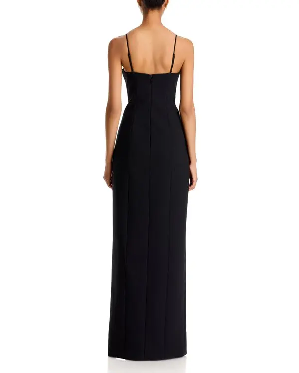 Cinq À Sept Amelina Embellished Side Slit Gown