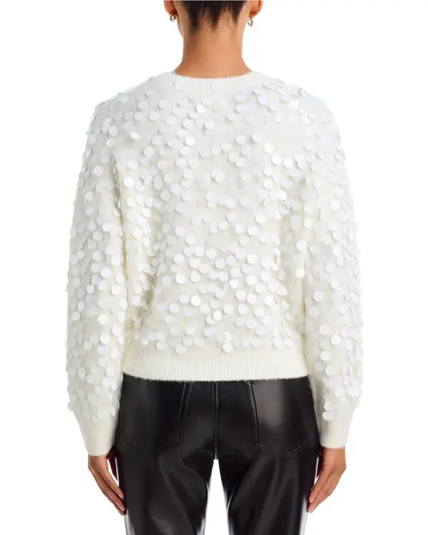 Cinq À Sept Briana Sequin Pullover Sweater - Ivory