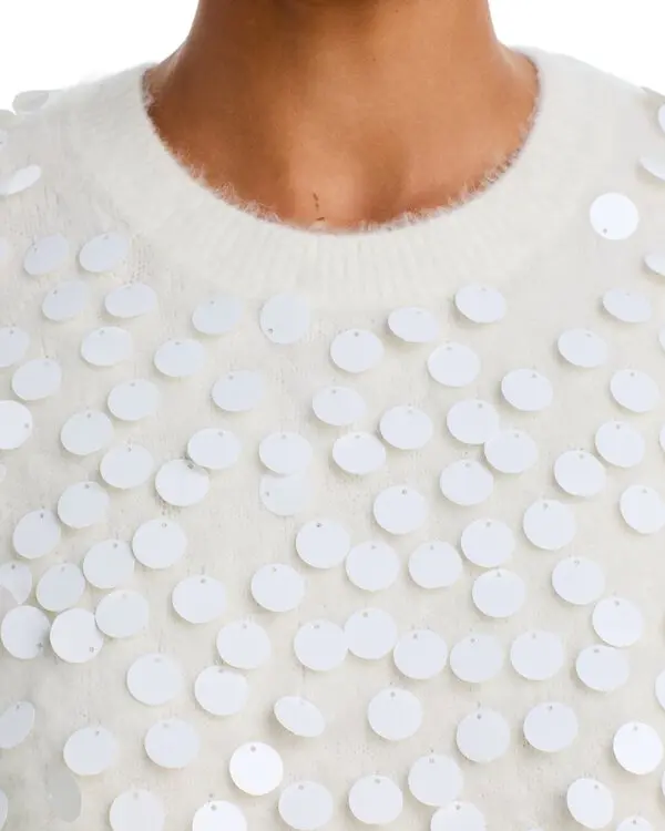 Cinq À Sept Briana Sequin Pullover Sweater - Ivory
