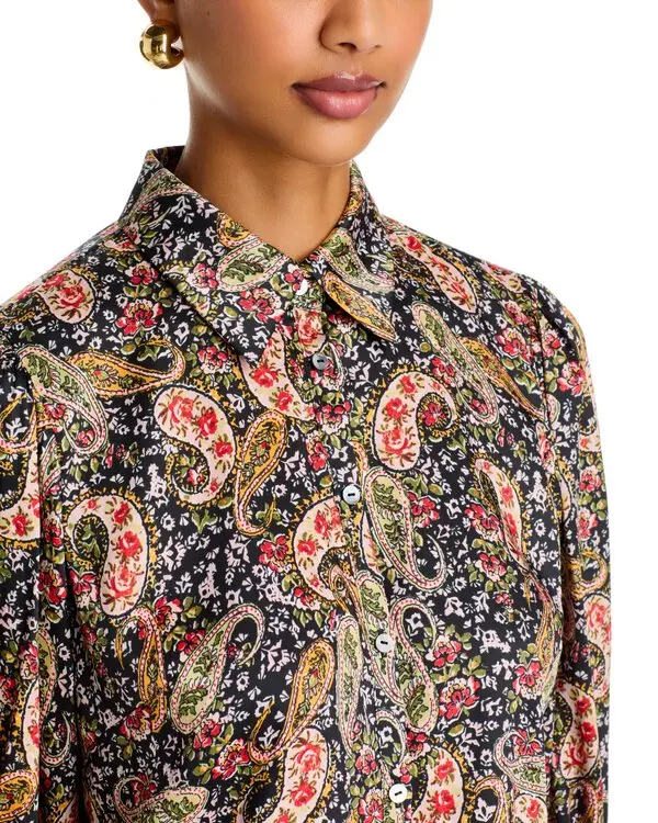Cinq À Sept Fiona Printed Elbow Sleeve Blouse
