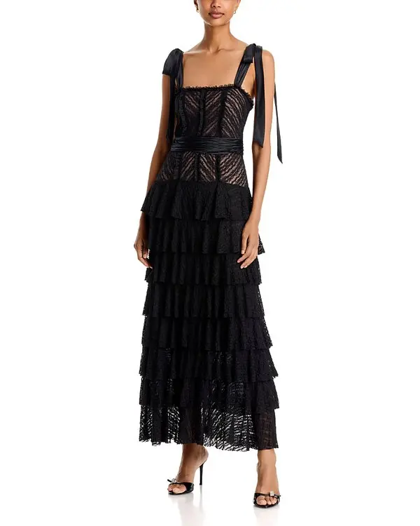 Cinq À Sept Sabrina Lace Midi Dress