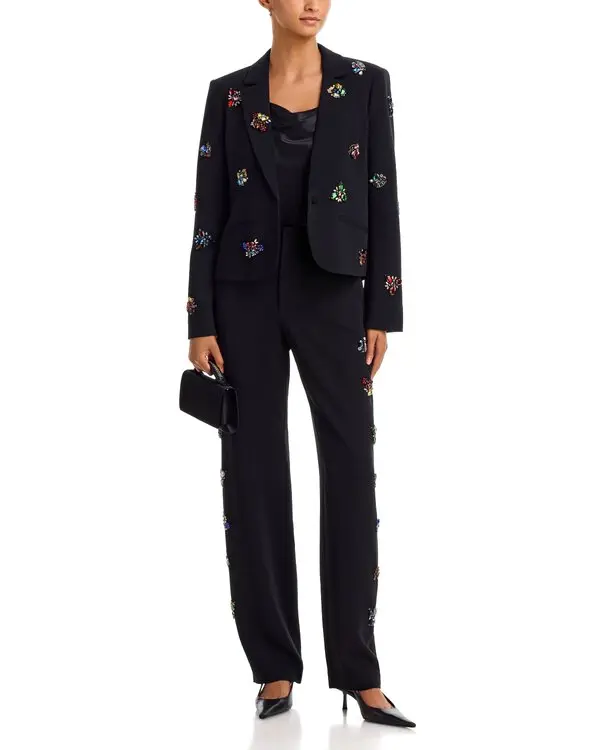 Cinq À Sept Karlie Crown Jewel Embellished Blazer