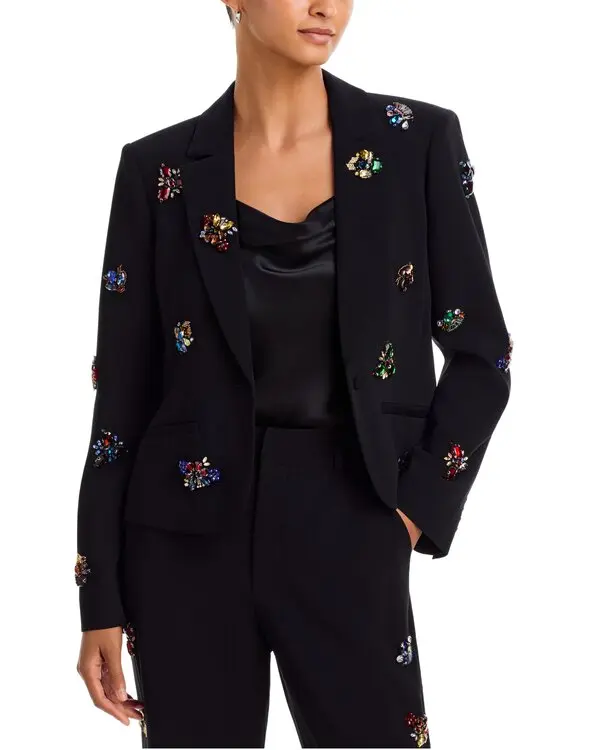 Cinq À Sept Karlie Crown Jewel Embellished Blazer