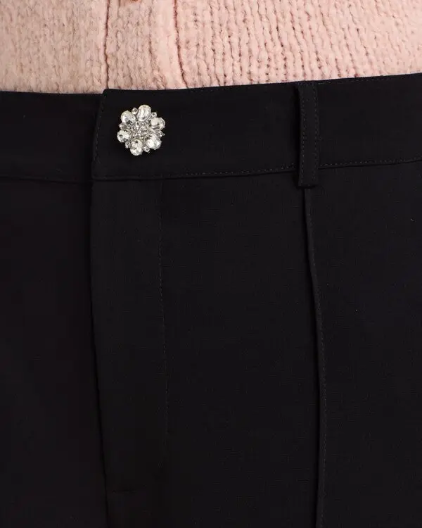 Cinq À Sept Calla Crystal Brooch Pants