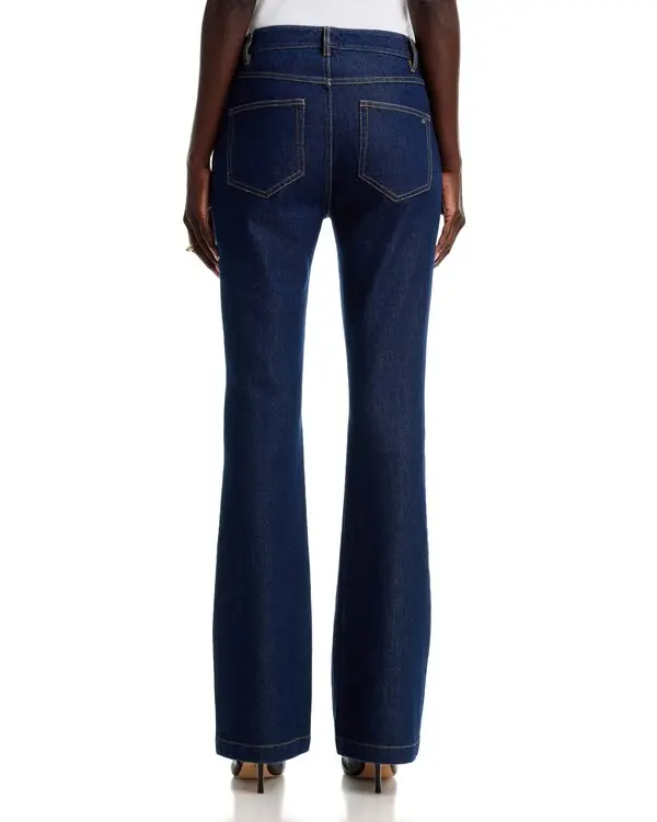 Cinq À Sept Rhinestone Roses Stevie High Rise Bootcut Jeans