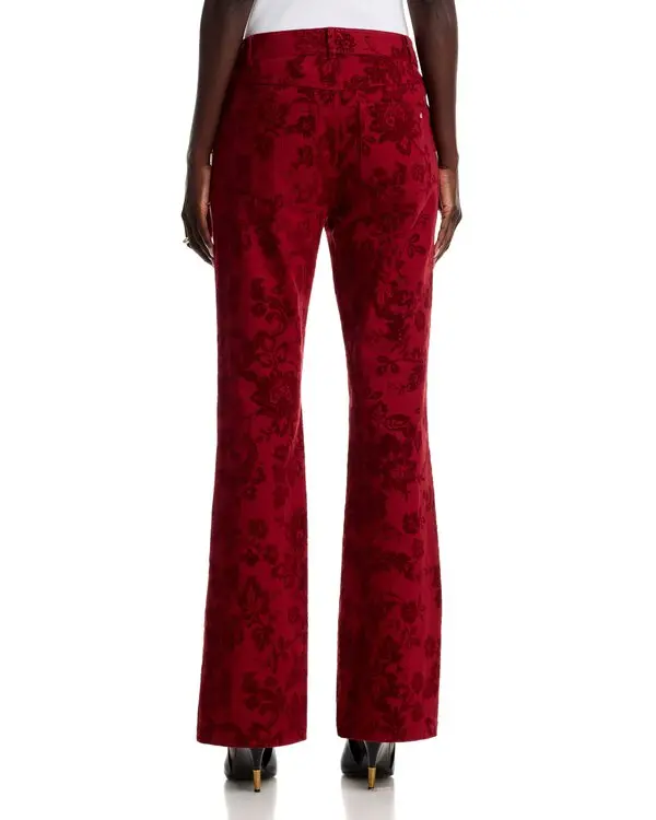 Cinq À Sept Paisley Flocked Stevie High Leg Jeans