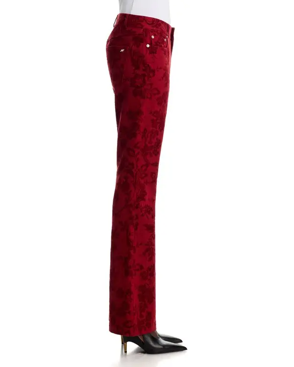 Cinq À Sept Paisley Flocked Stevie High Leg Jeans