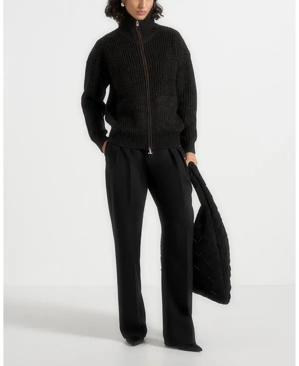 Manière De Voir Jamie Speckled Wool Zip Through Jacket