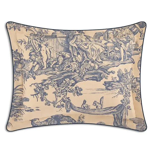 ANNE DE SOLENE 4 Continents Toile De Jouy Boudoir Sham