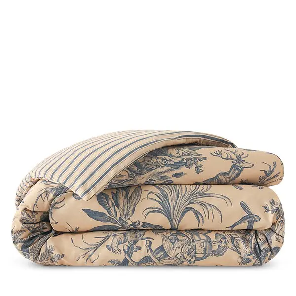 ANNE DE SOLENE 4 Continents Toile De Jouy Duvet Cover, Queen