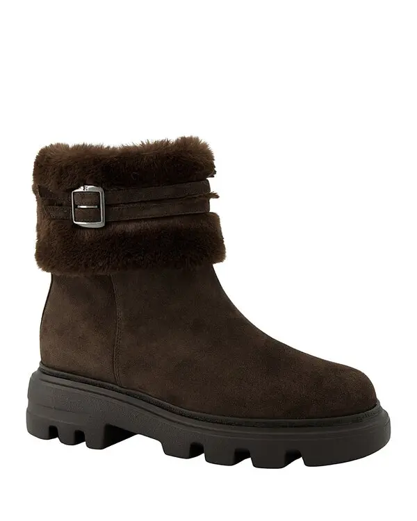 Paul Green Frosty Leather Faux Fur Lined Boots