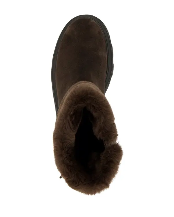 Paul Green Frosty Leather Faux Fur Lined Boots