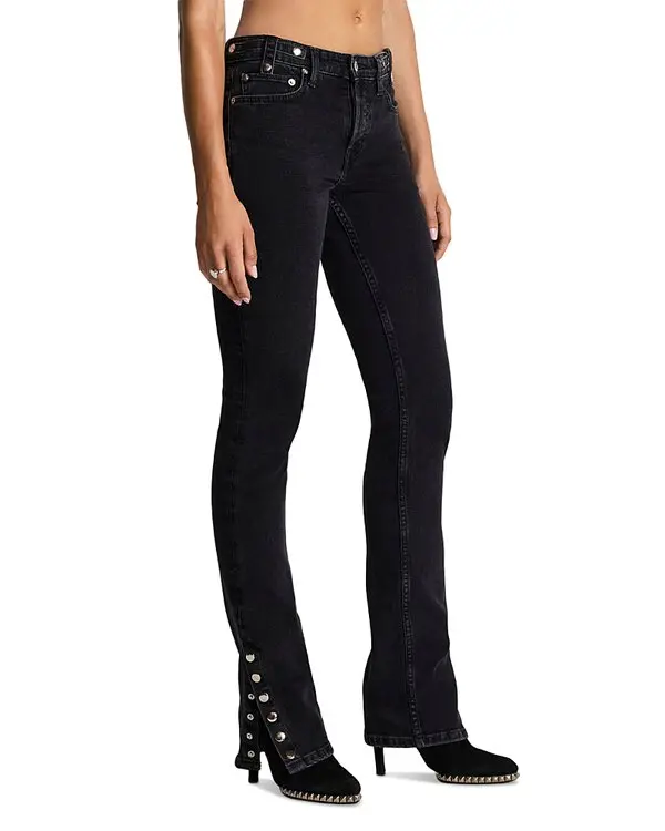 RE/DONE Britt Mid Rise Slim Straight Jeans