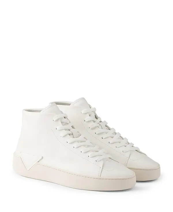 Prada High-top Leather Sneakers