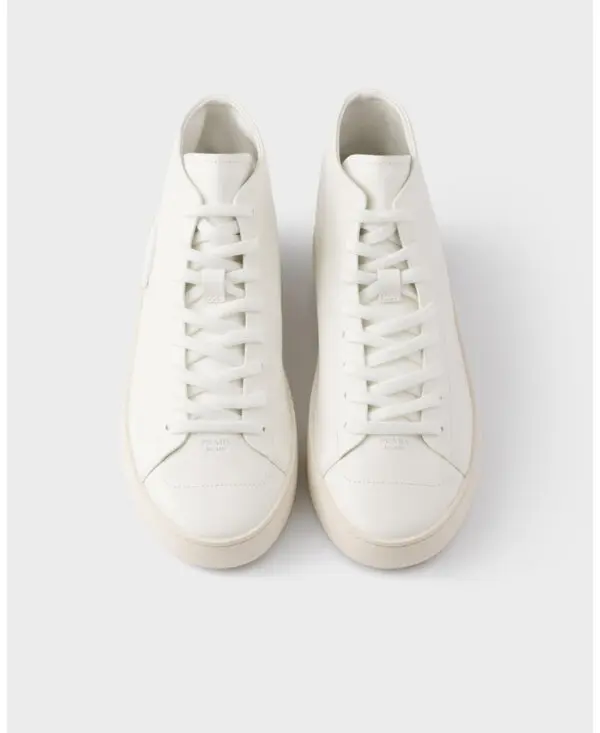 Prada High-top Leather Sneakers