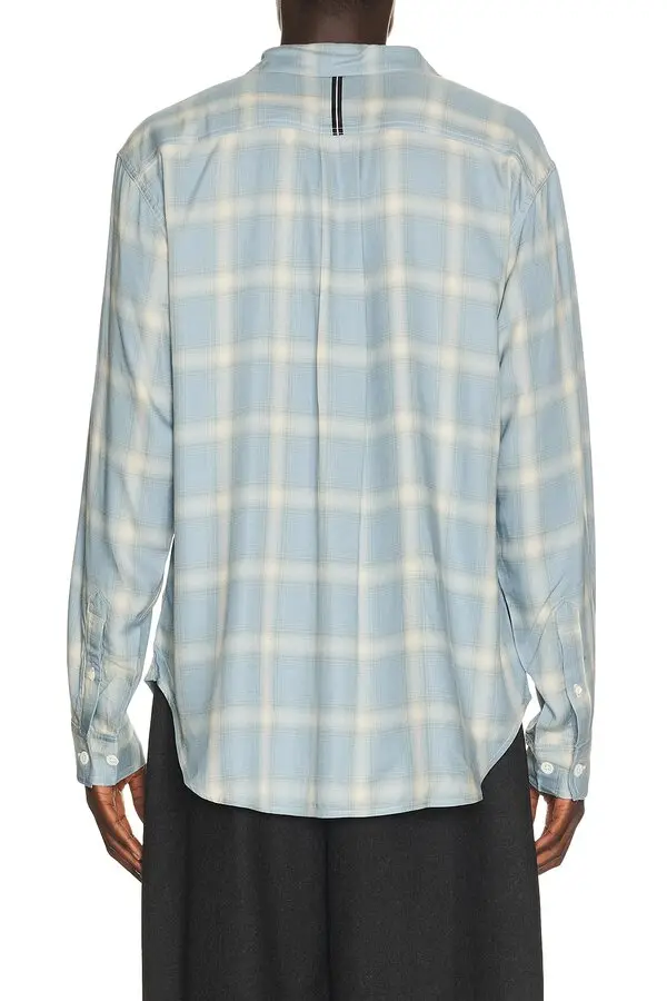 WORKS AND DAYS Rayon Check Classic Shirt