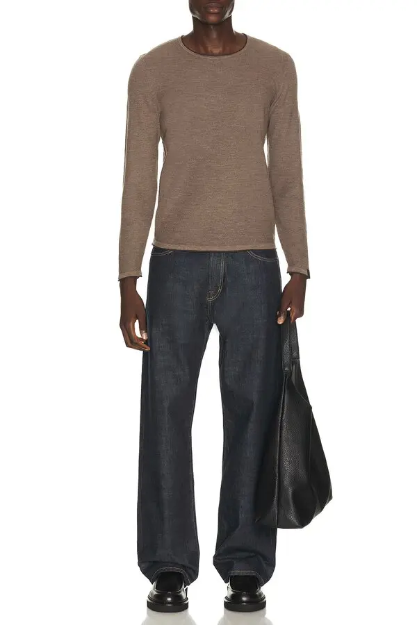 Rag & Bone Brooks Wool Crew Sweater In Brown - Tan