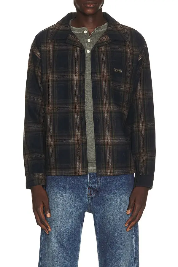 HONOR THE GIFT Plaid Flannel Long Sleeve Overshirt