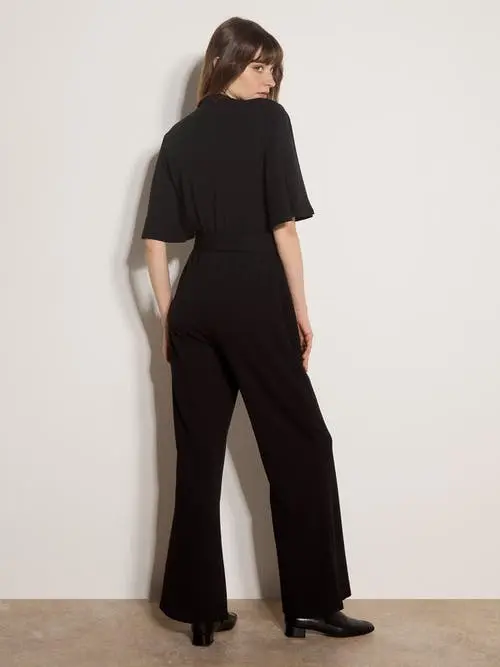 APRICOT Angel Sleeve Jersey Crepe Jumpsuit