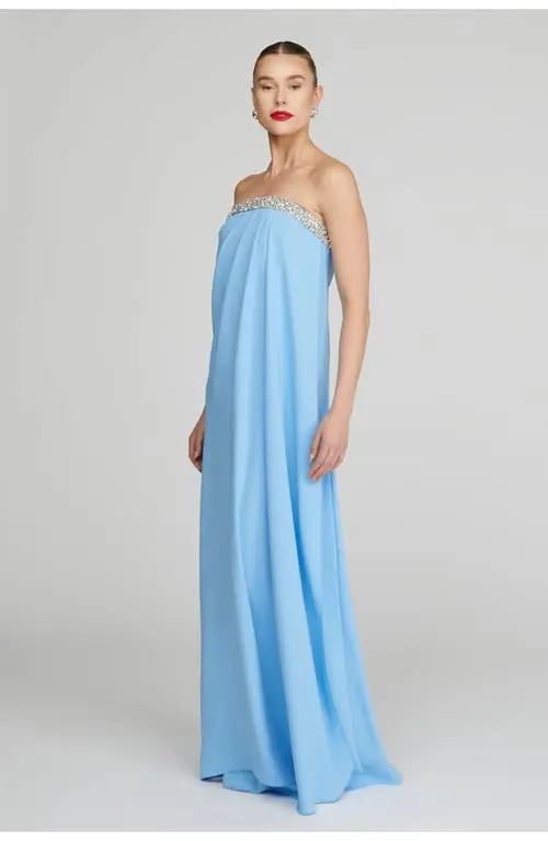 Halston Fleur Strapless Gown