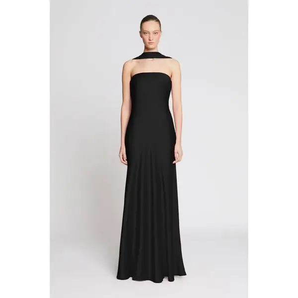 Halston Vali Crepe Gown