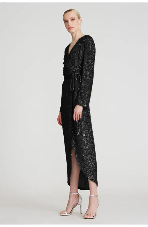 Halston Falan Sequin Cocktail Dress