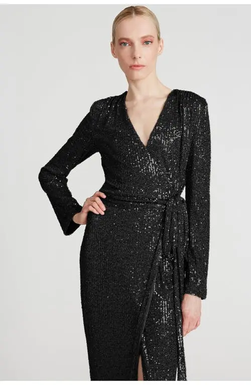 Halston Falan Sequin Cocktail Dress