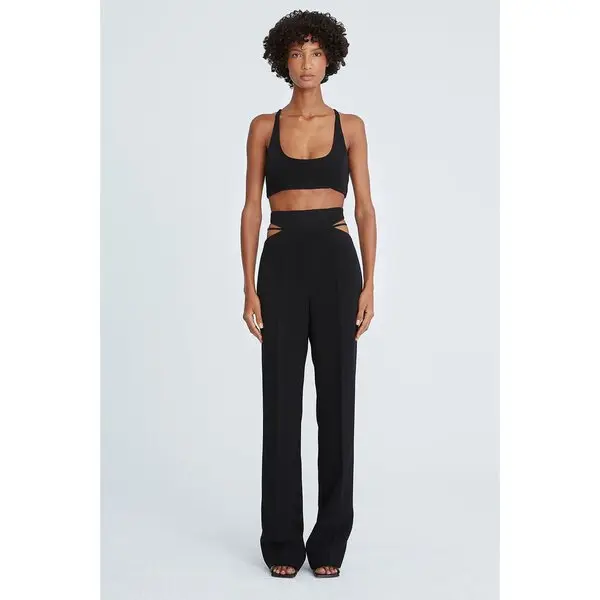 Halston Gwen Crepe Scoop Neck Bralette