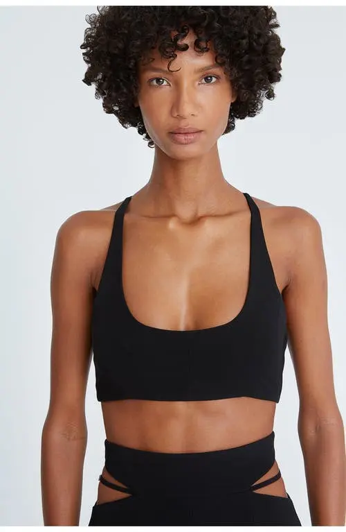 Halston Gwen Crepe Scoop Neck Bralette