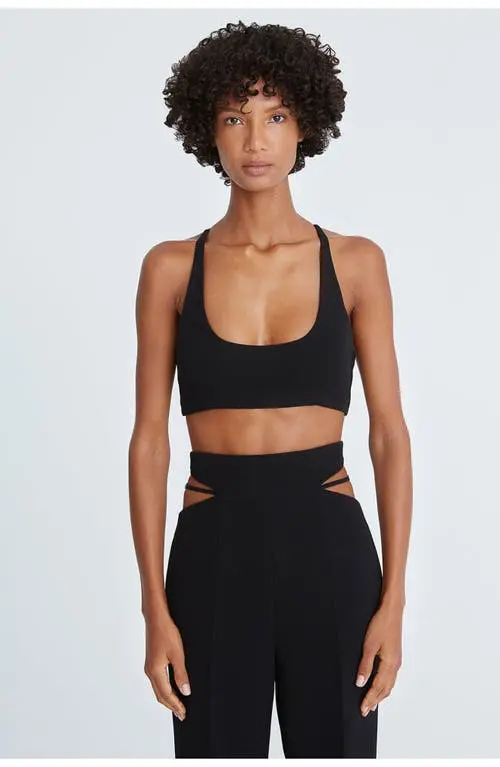Halston Gwen Crepe Scoop Neck Bralette