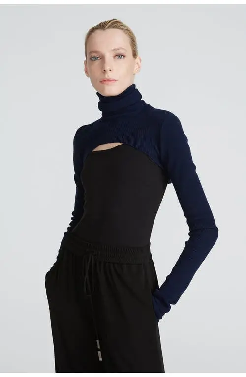 Halston Mina Turtleneck Shrug