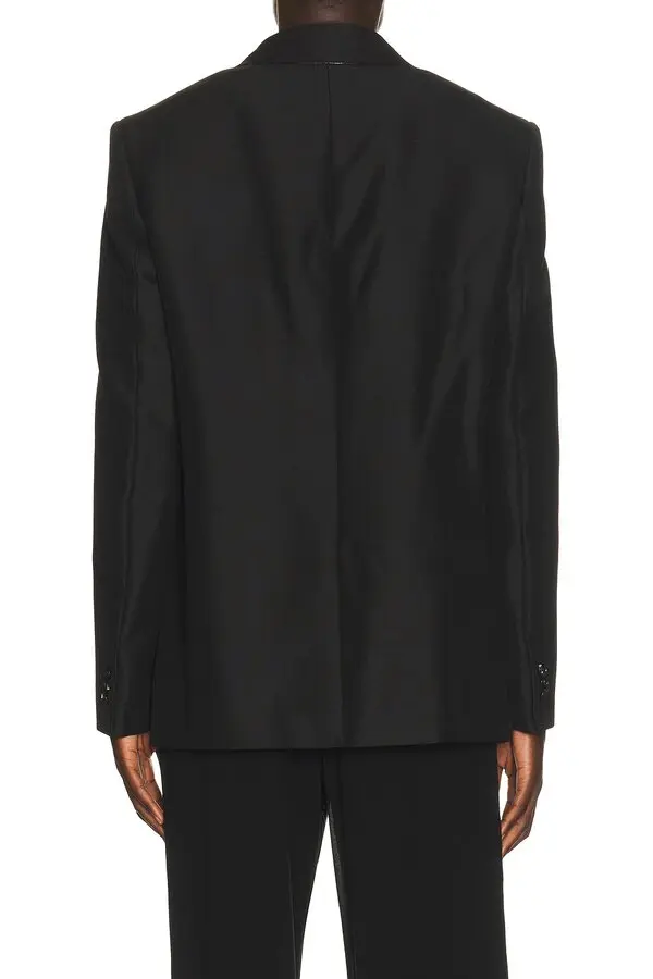 Bottega Veneta Mohair Wool Jacket Intrecciato Lapel