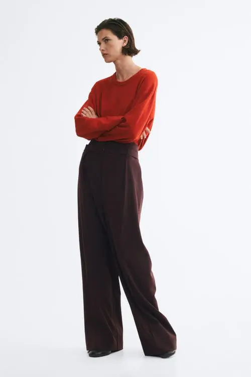 H&M Paper-bag Pants With Belt