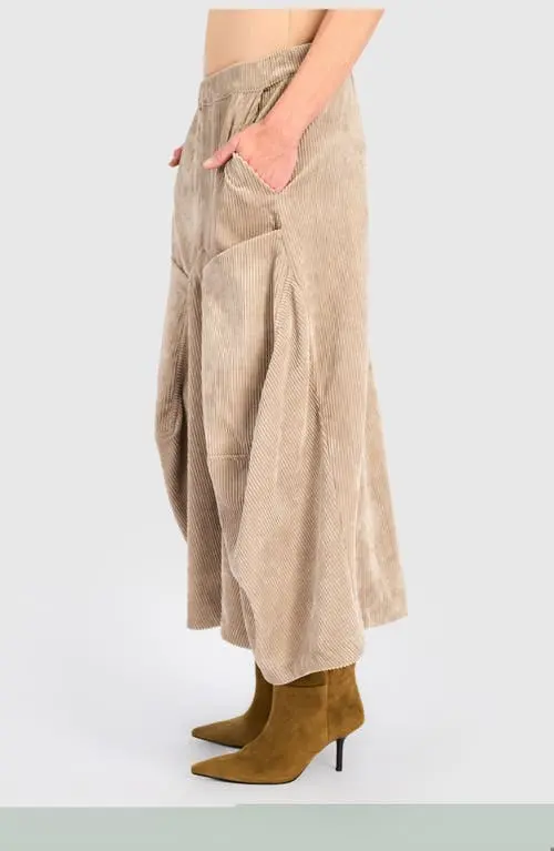 Alembika Cord Harem Pockets Pants - Sand