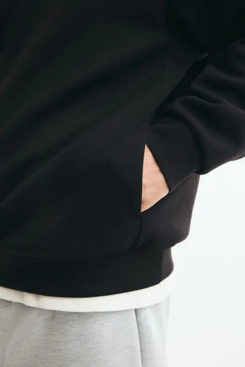 H&M Relaxed-fit Half-zip Sweatshirt - Black