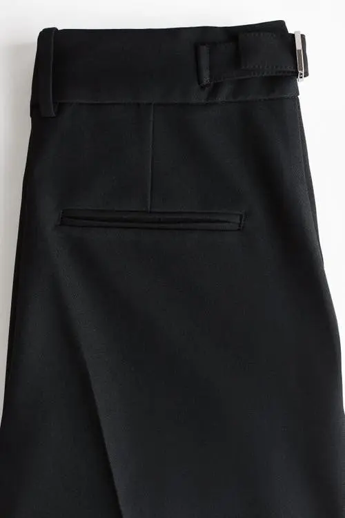 H&M Straight-leg Twill Pants - Black