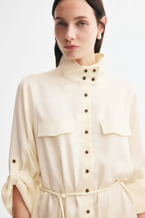 H&M Funnel-collar Shirt Dress