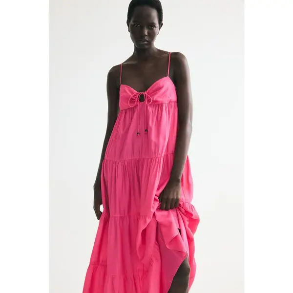 H&M Tiered Strappy Dress - Pink