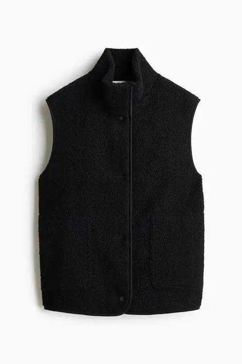 H&M Teddy Fleece Vest - Black