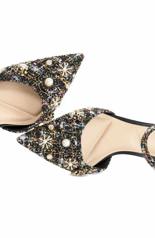 Dune London Cultivating Embellished Pointed Toe Pump