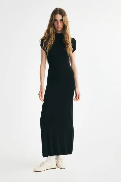 H&M Fine-knit Mock Turtleneck Dress
