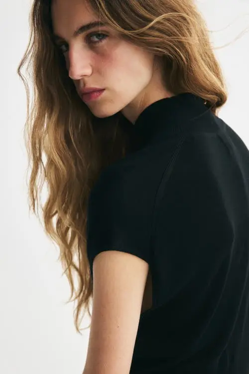 H&M Fine-knit Mock Turtleneck Dress