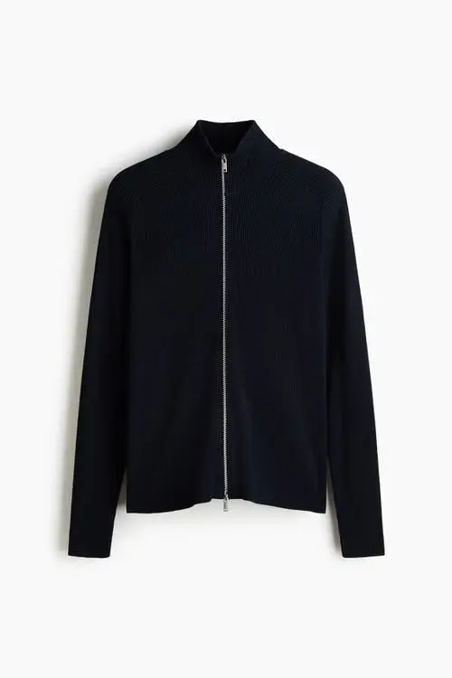 H&M Slim-fit Rib-knit Cardigan