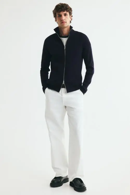 H&M Slim-fit Rib-knit Cardigan