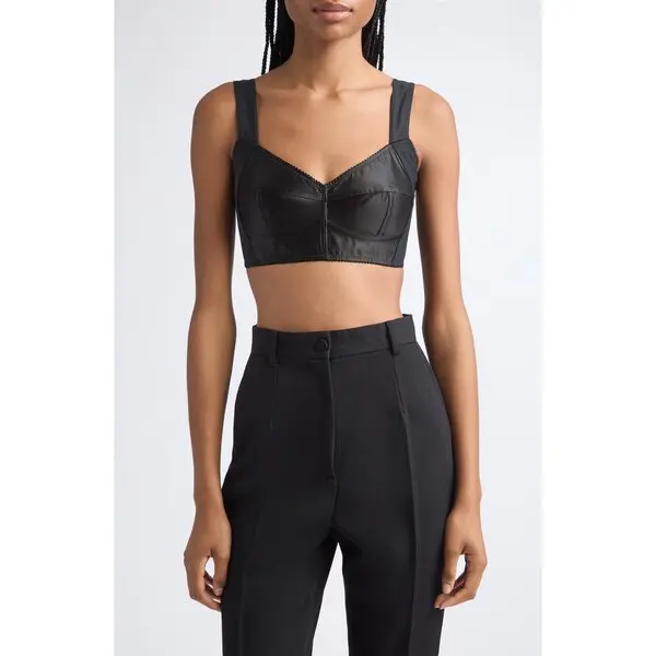 Dolce & Gabbana Satin Bustier - Black