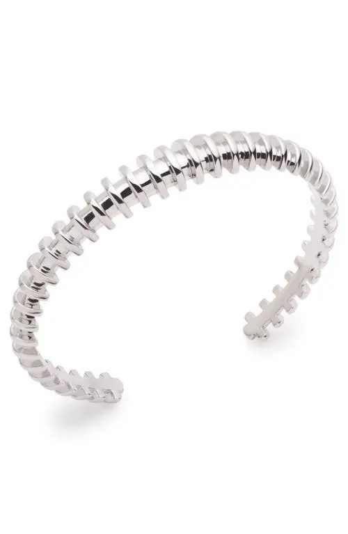EDDIEBORGO Discus 12k Plated Cuff Bracelet - Silver