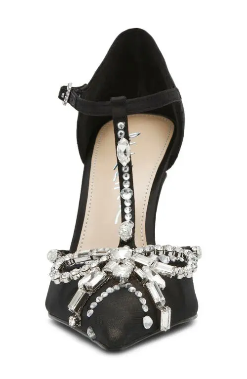 Betsey Johnson Vanna Pointed Toe T-strap Pump